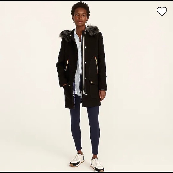 J. Crew | Jackets & Coats | Nwt J Crew 2 Petite Chateau Parka Black ...
